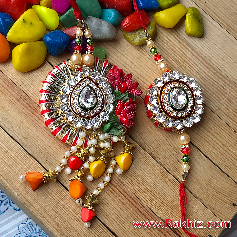Stunning Diamond Look Gota Patti Fancy Lumba n Rakhi | Buy Online ...