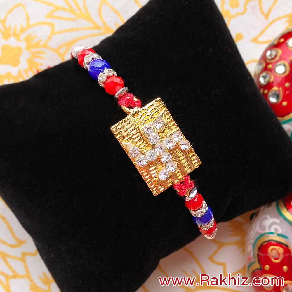 Auspicious Metallic Swastik Rakhi | Buy Online Auspicious Rakhi