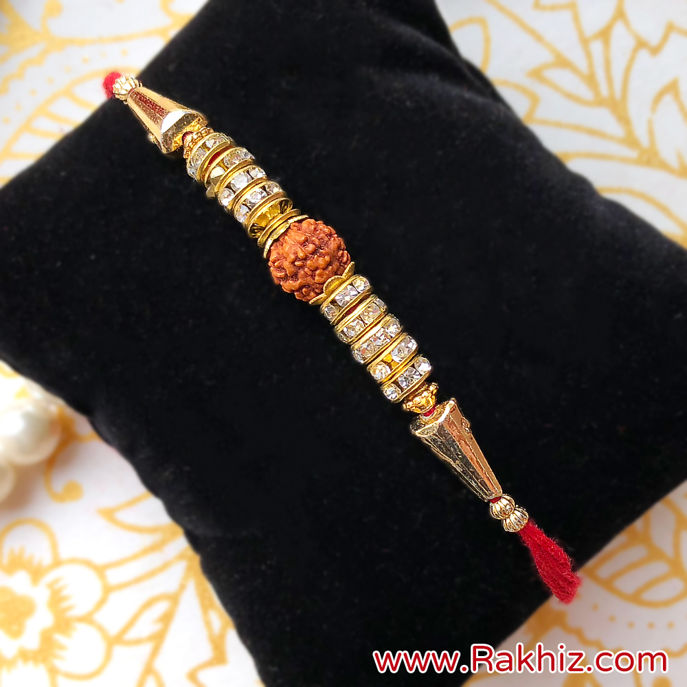 Shimmering Diamond Studded Divine Rakhi | Buy Online Auspicious Rakhi