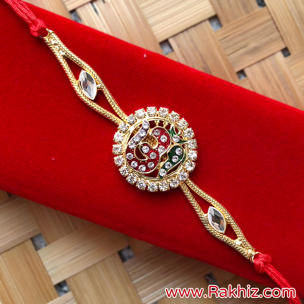 Spiritual Golden Om Rakhi | Buy Online Auspicious Rakhi