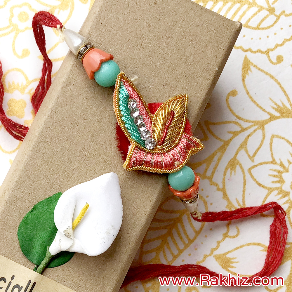 Graceful Resham Thread Work Fancy Rakhi | Buy Online Fancy Rakhi