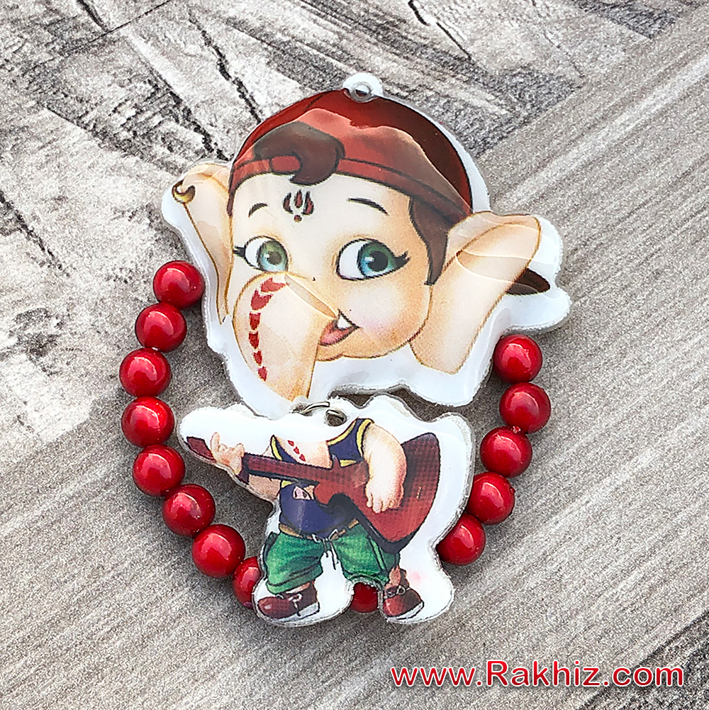 Bal Ganesha in Playing Guitar kids Band Rakhi | Buy Online Kids Rakhi