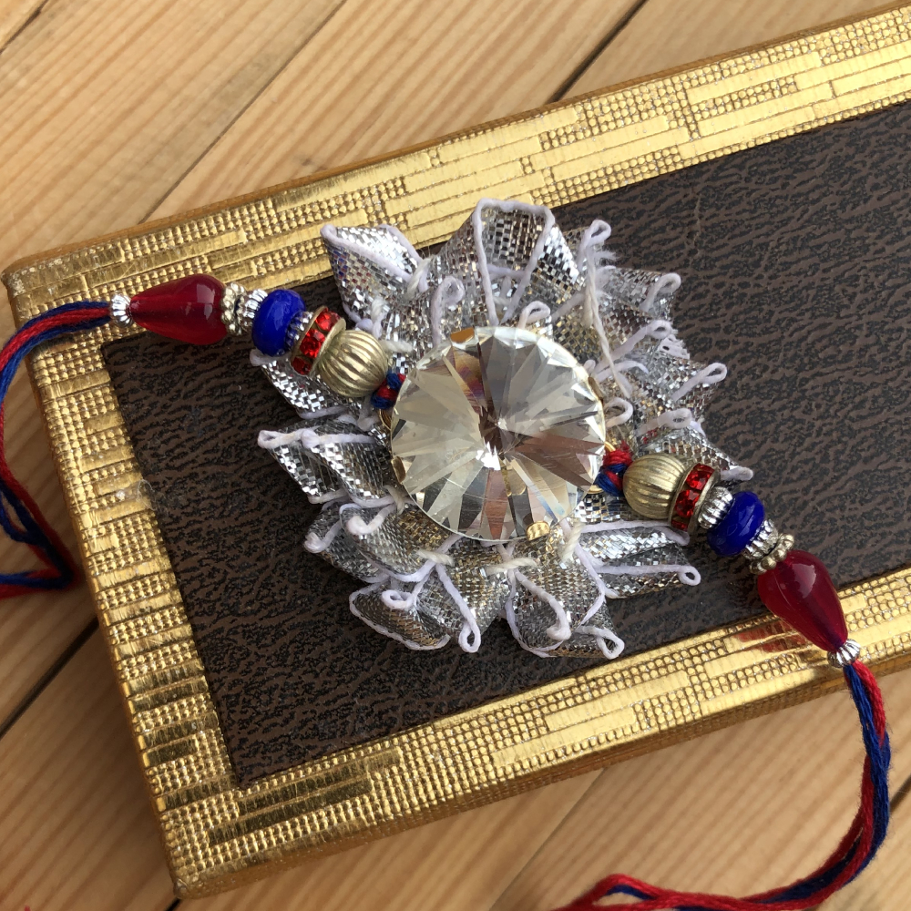 Lovable Flower Pattern Handicrafted Rakhi for Brother | Buy Online ...