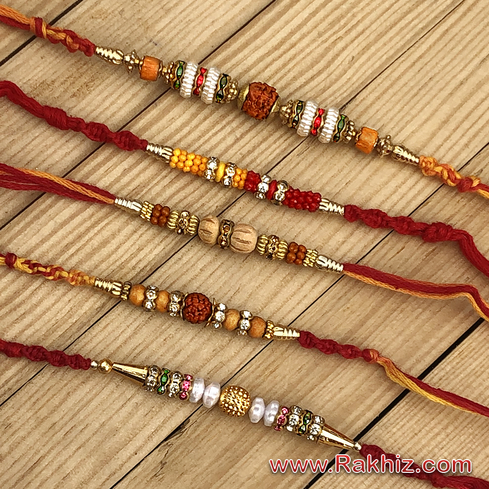 Amazing Set of 5 Thread Rakhis | Buy Online Rakhi Set of 5