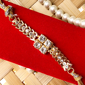 Adorable Stone Work Rakhi | Buy Online Designer Rakhi